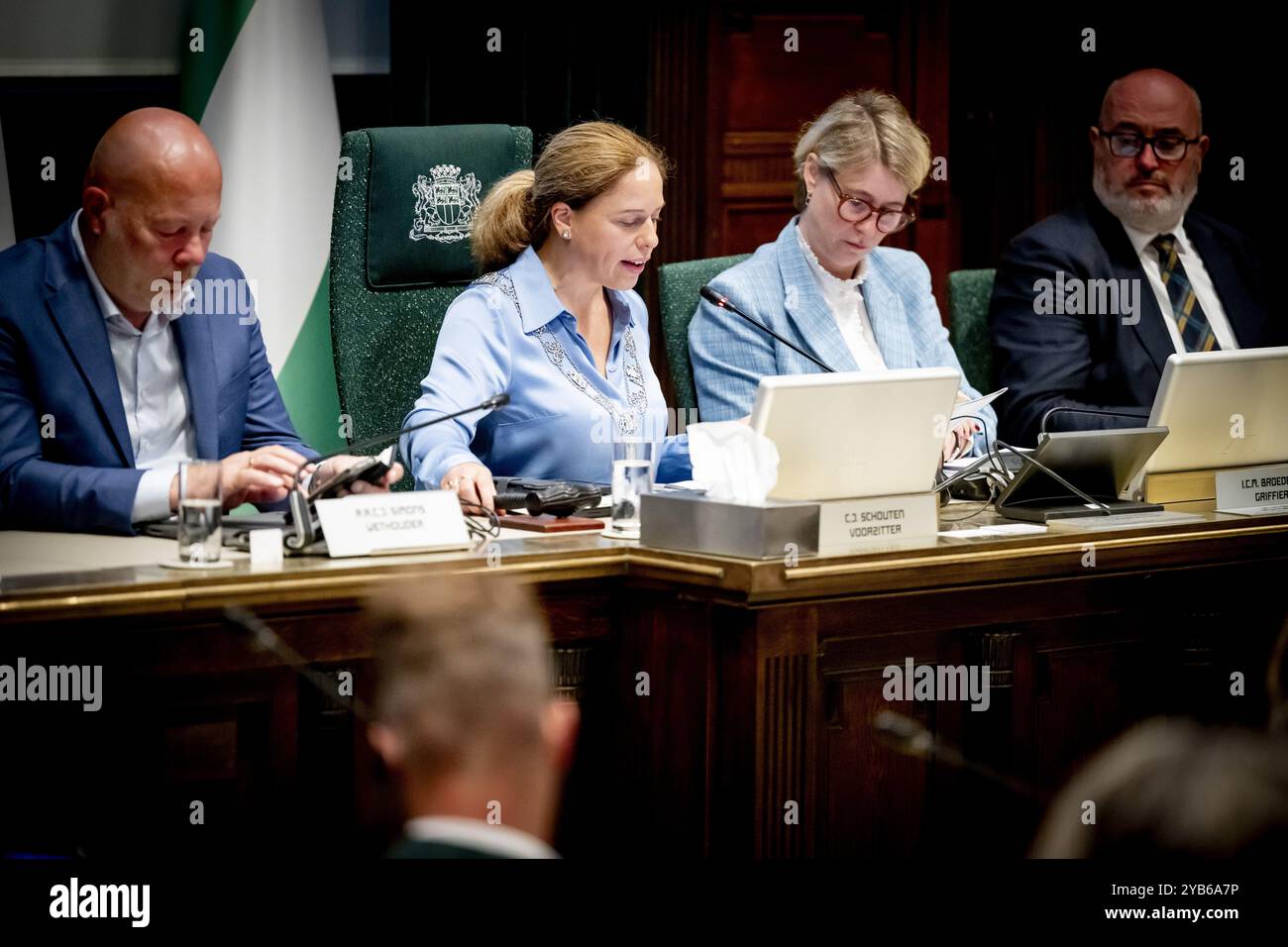ROTTERDAM - Mayor Carola Schouten of Rotterdam during her first city ...