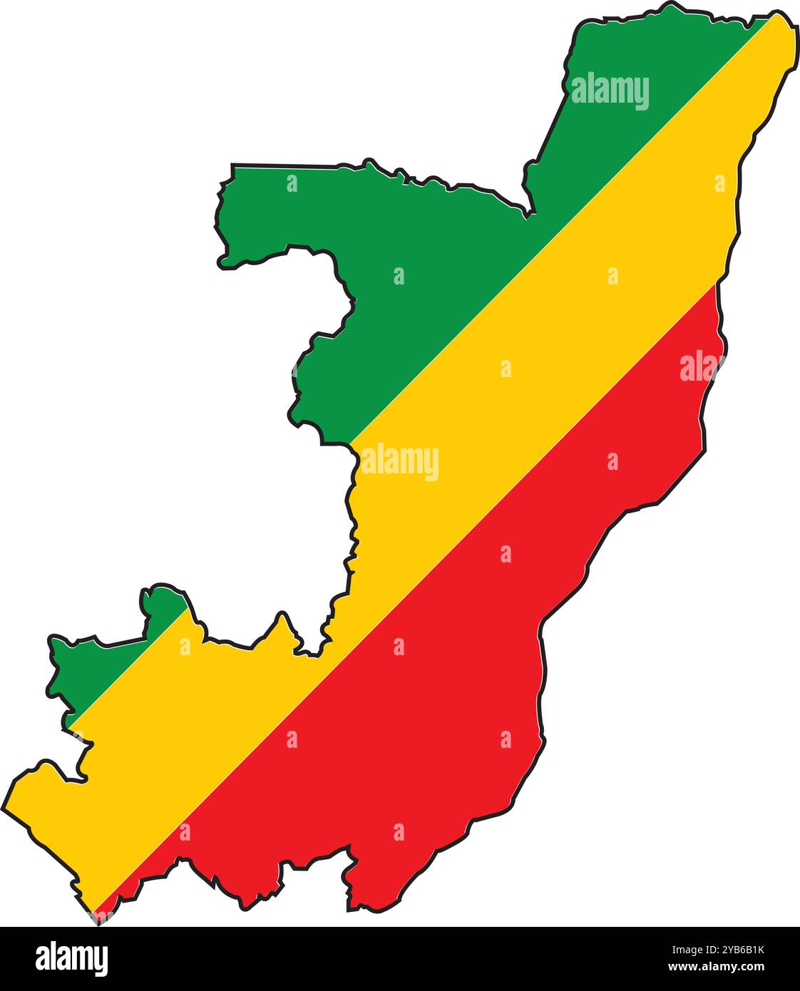 Map republic congo illustration silhouette Stock Vector Images - Alamy