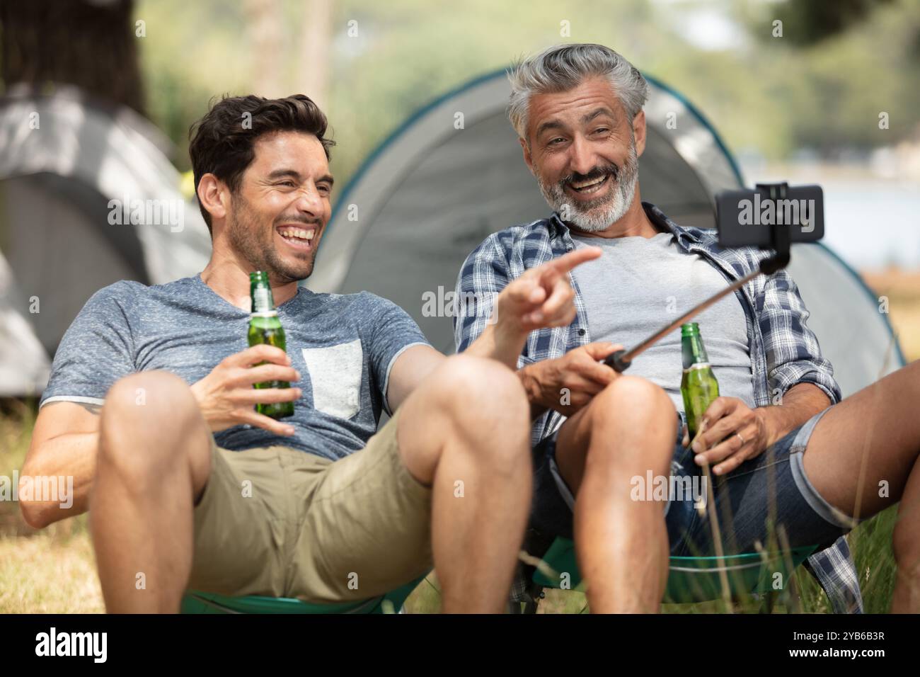 Two men take selfie on hi-res stock photography and images - Alamy