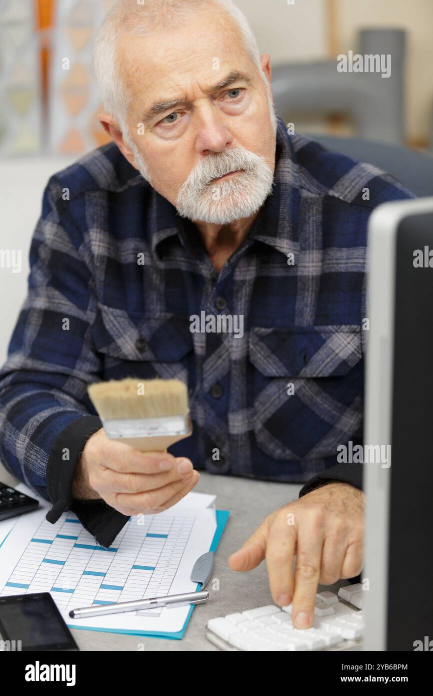Confused senior man checking hi-res stock photography and images - Alamy