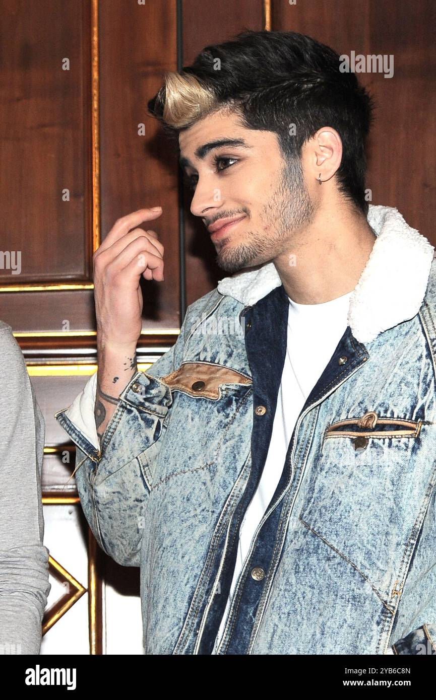 Milan Italy 01/11/2012 :Zayn Malik singer of One Direction group during ...