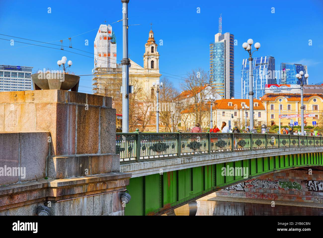 Vilnius; Lithuania - April 12, 2018: Landscapes of modern part of ...