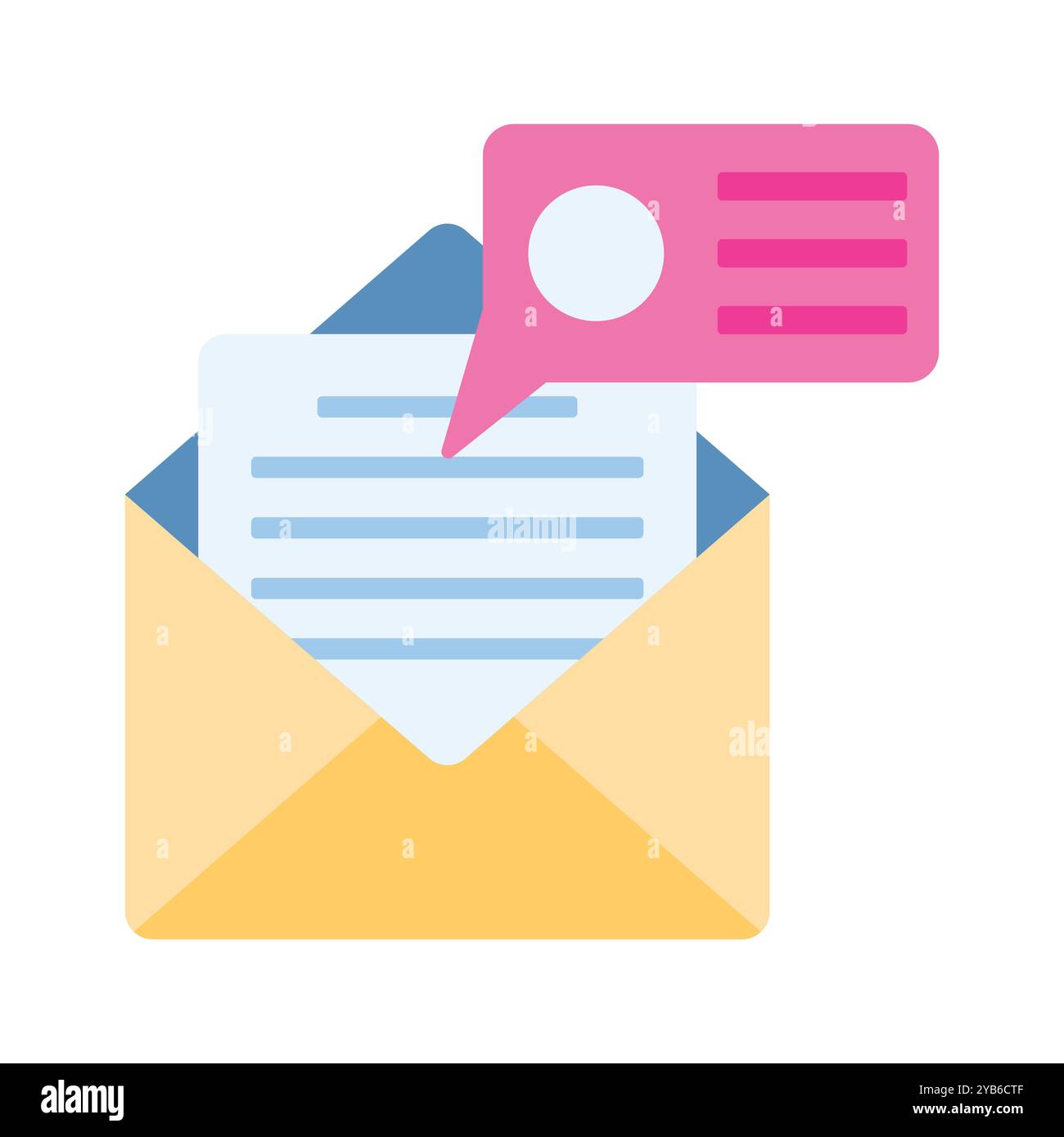 A letter with chat bubble, editable vector of mail ready to use Stock ...