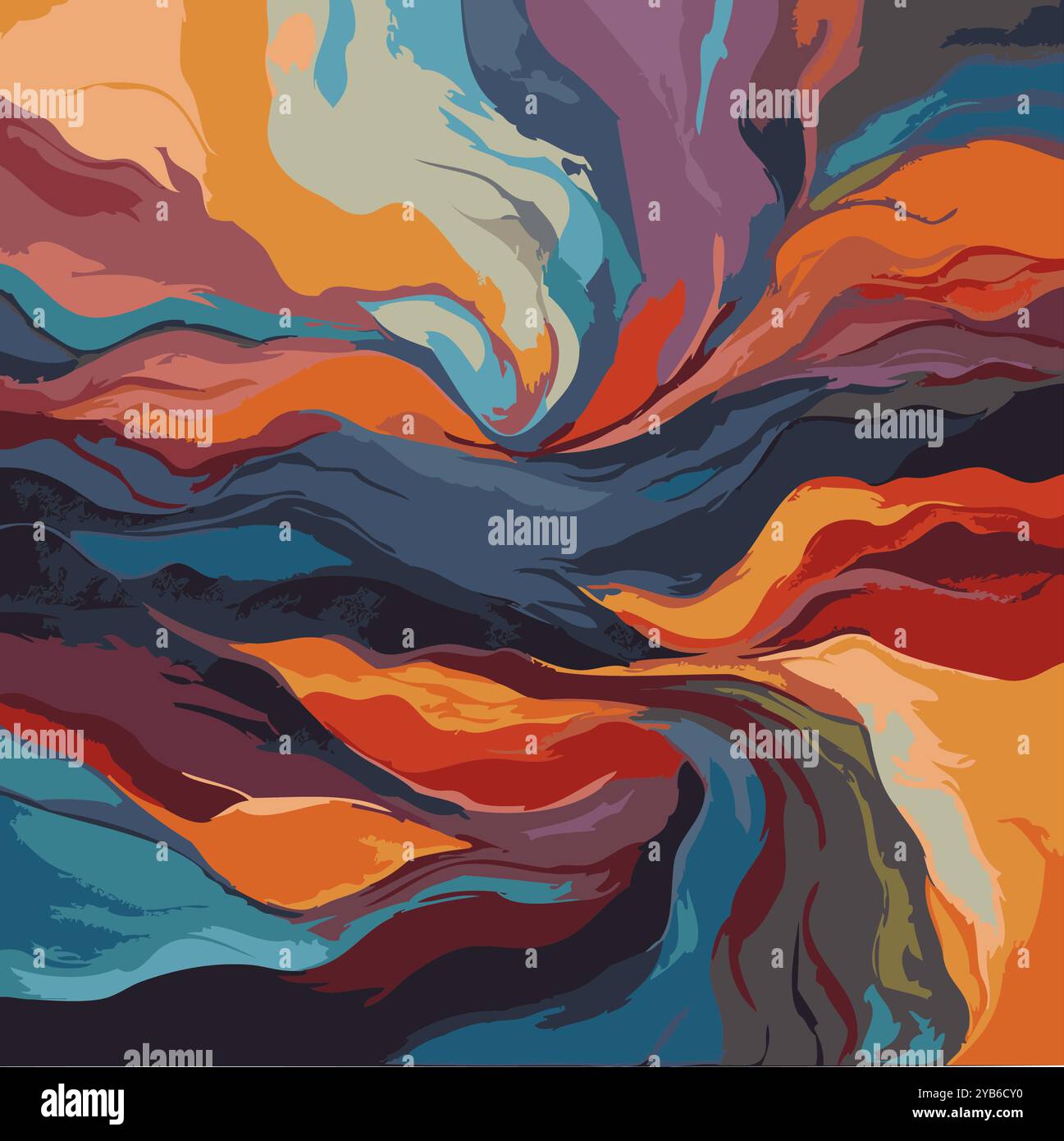 Vector Illustration Abstract Network Design Intricate Collage Splash ...