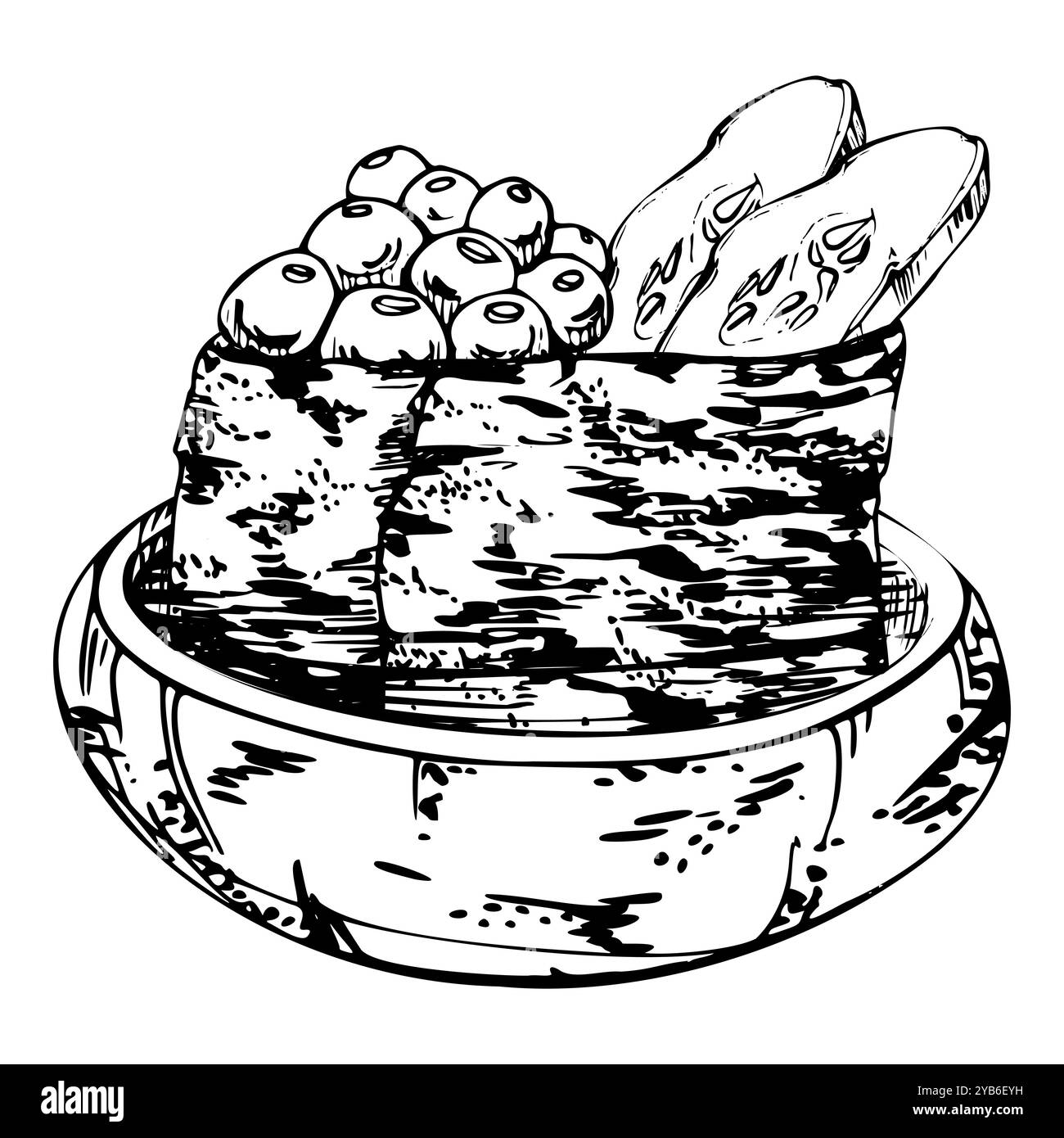 Salmon sashimi caviar avocado Stock Vector Images - Alamy