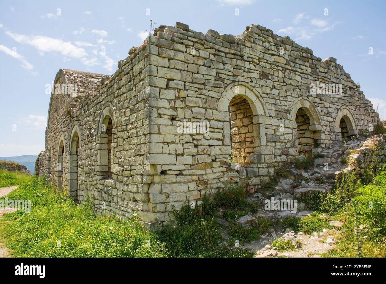 A building with an intact domed roof inside the fortified 13th century ...