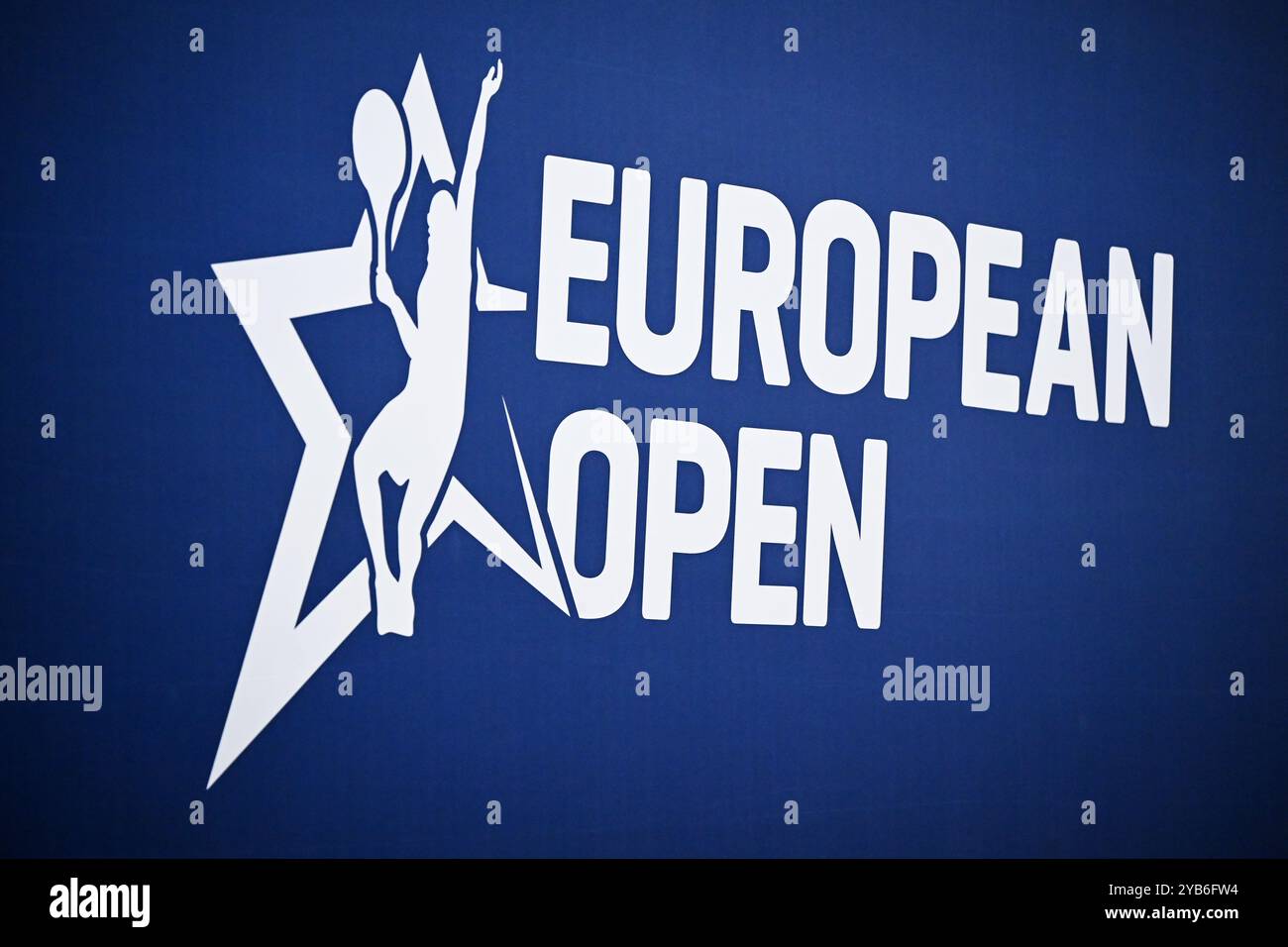 European Open logo pictured at center court during the ATP European ...