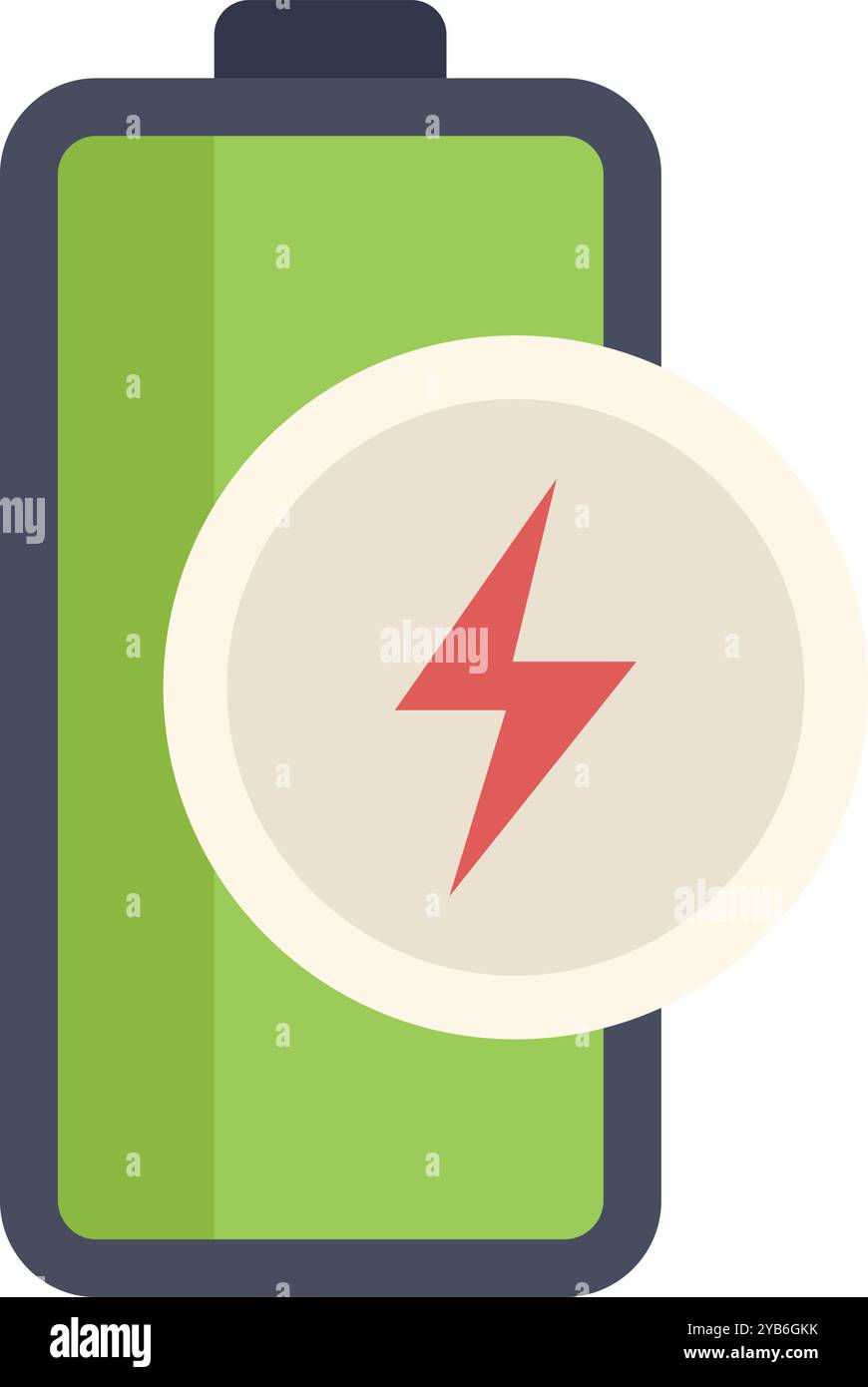 Green battery icon with a lightning bolt symbol, indicating that the ...