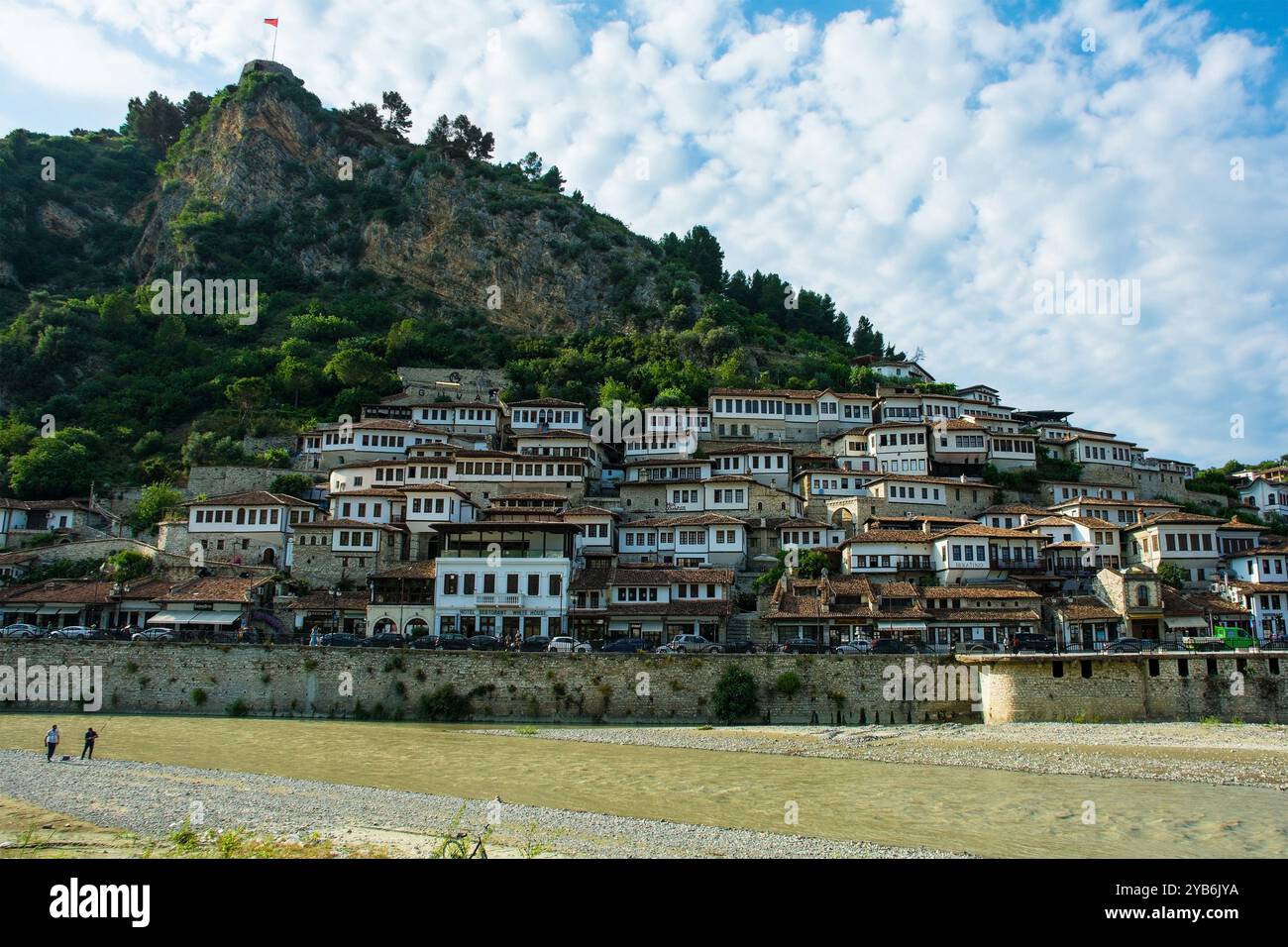 Berat, Albania - June 1st 2024. Traditional Ottoman houses in the ...