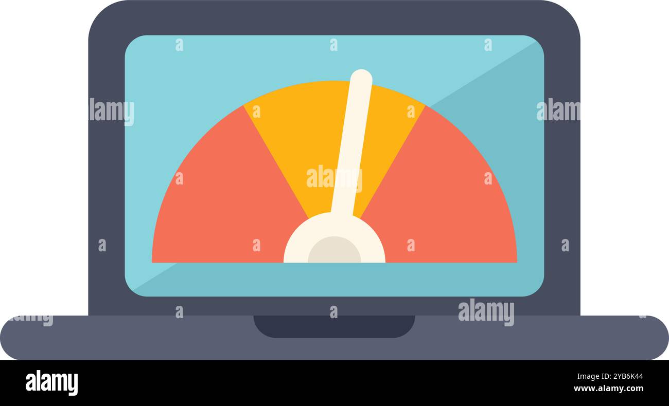 Laptop is displaying a speedometer, indicating the measurement of ...