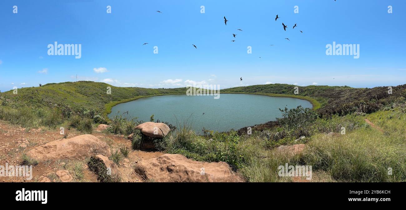 Laguna "El Junco" on San Cristobal island, Galapagos Stock Photo - Alamy