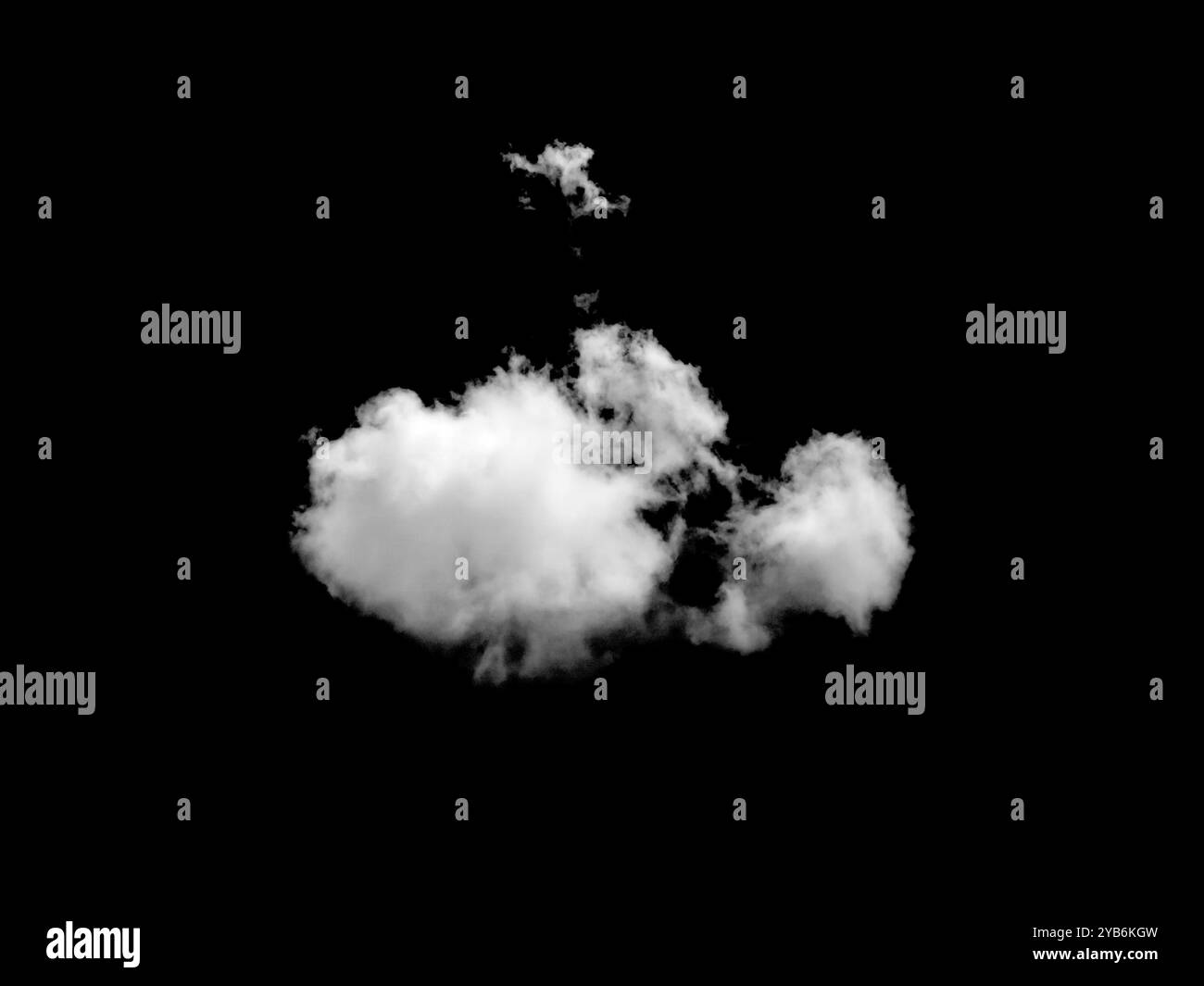 White cloud isolated on a black background, Real cloud photo, Separate ...