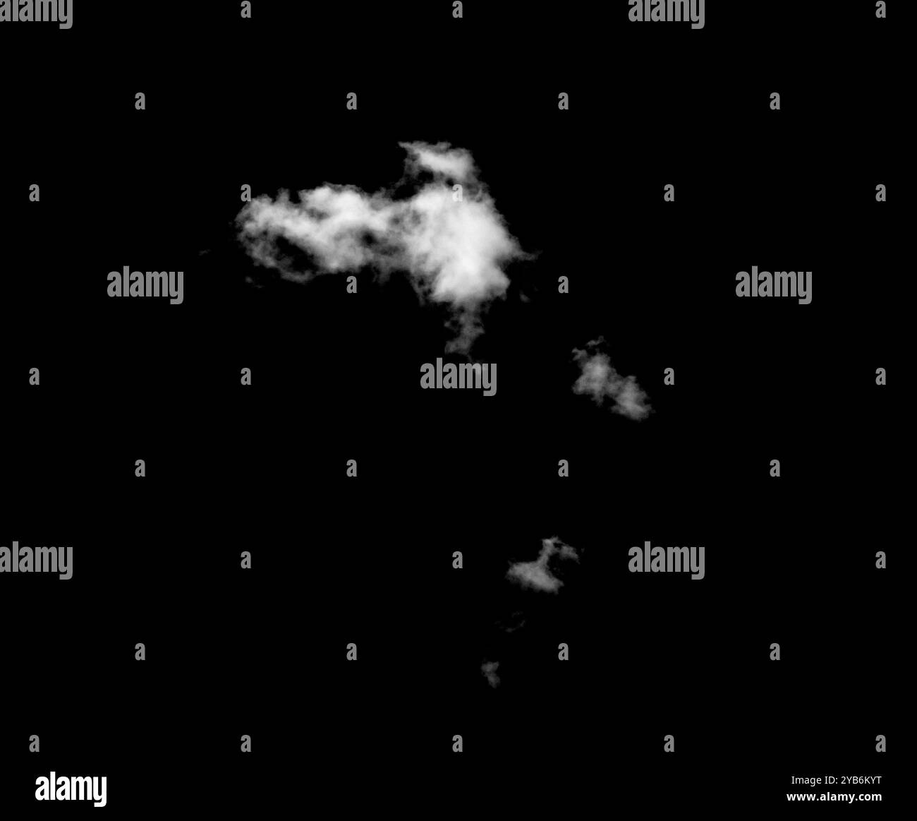 White cloud isolated on a black background, Real cloud photo, Separate ...