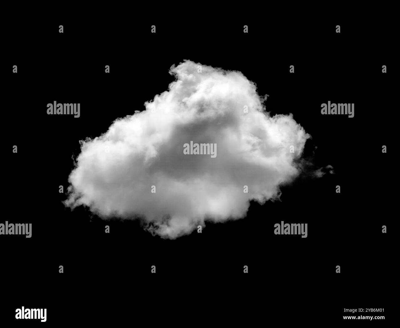 Real cloud photo, white cloud isolated on a black background, Separate ...