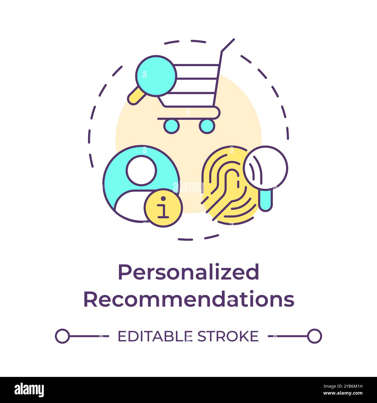 Personalized recommendations multi color concept icon Stock Vector ... Personalized recommendations multi color concept icon Stock Vector ...