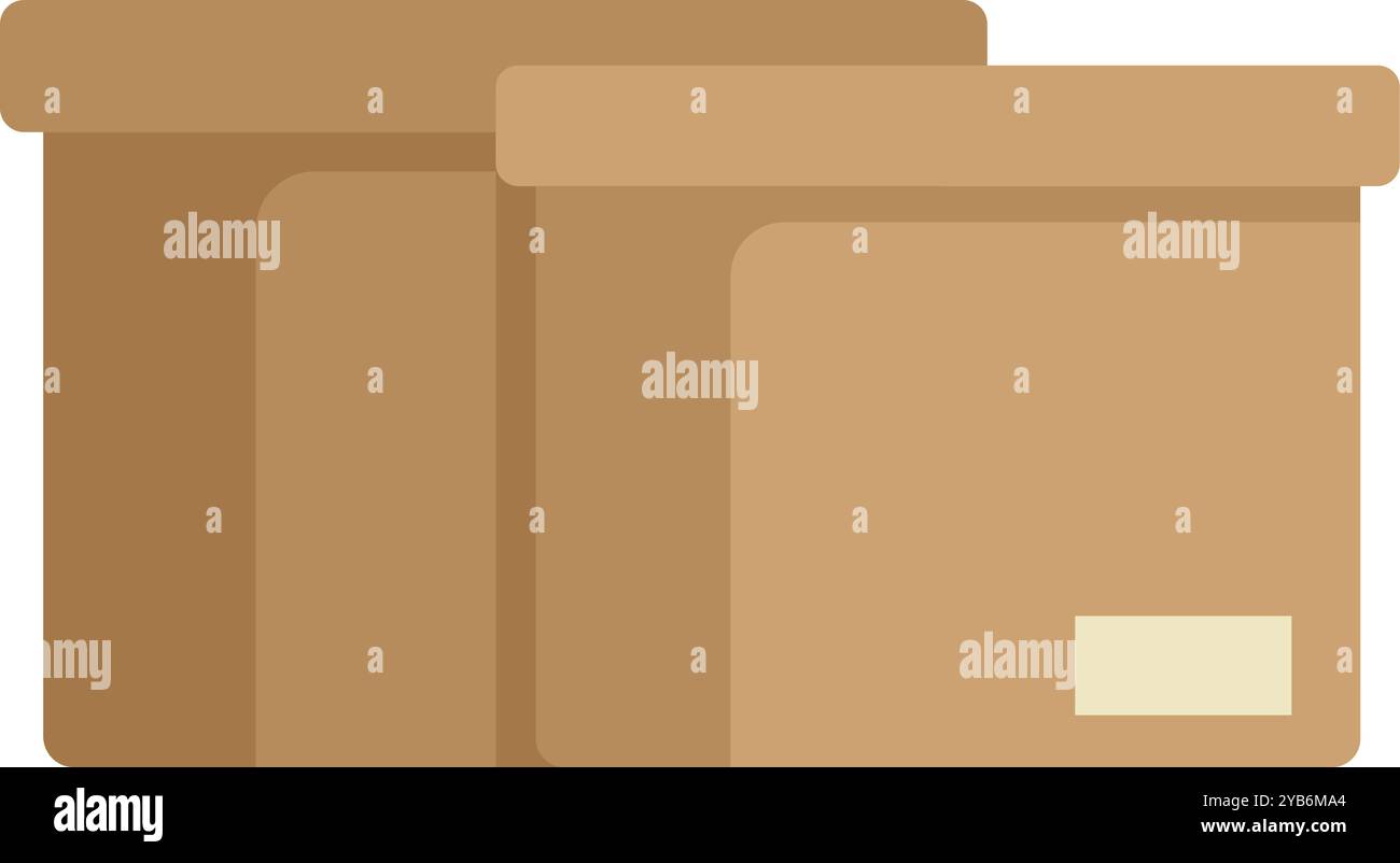 Two stacked cardboard boxes hi-res stock photography and images - Alamy