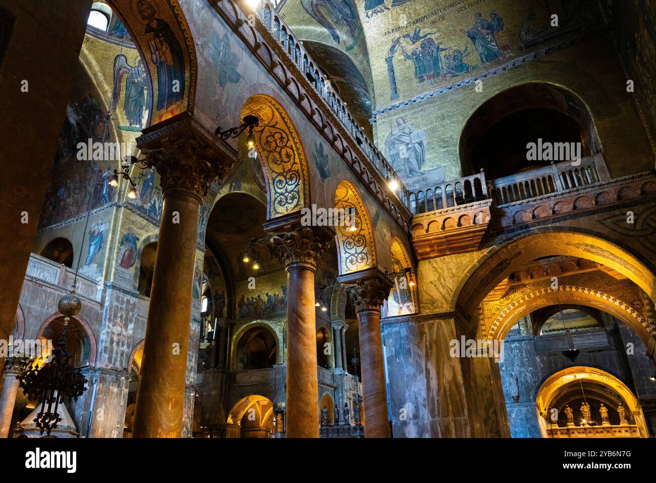 Interior of San Marco Basilica in Venice Stock Photo - Alamy