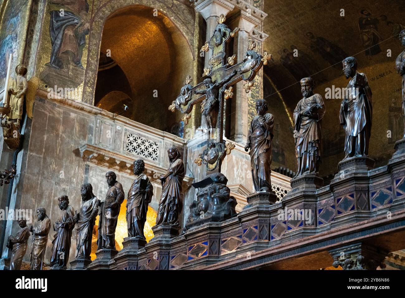 Interior of San Marco Basilica in Venice Stock Photo - Alamy