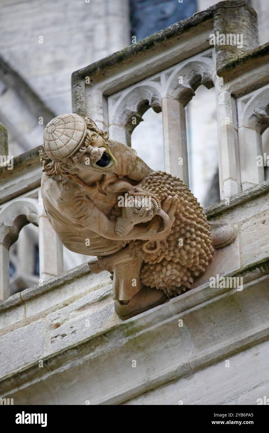 Sheep Shearer Gargoyle.Gargoyle as part of a project for Gloucester ...