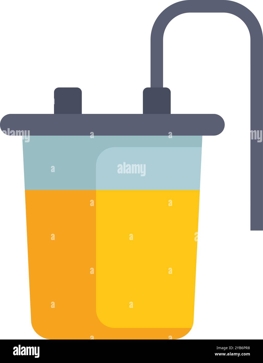 Electroplating tank icon illustrating electrolysis process for ...