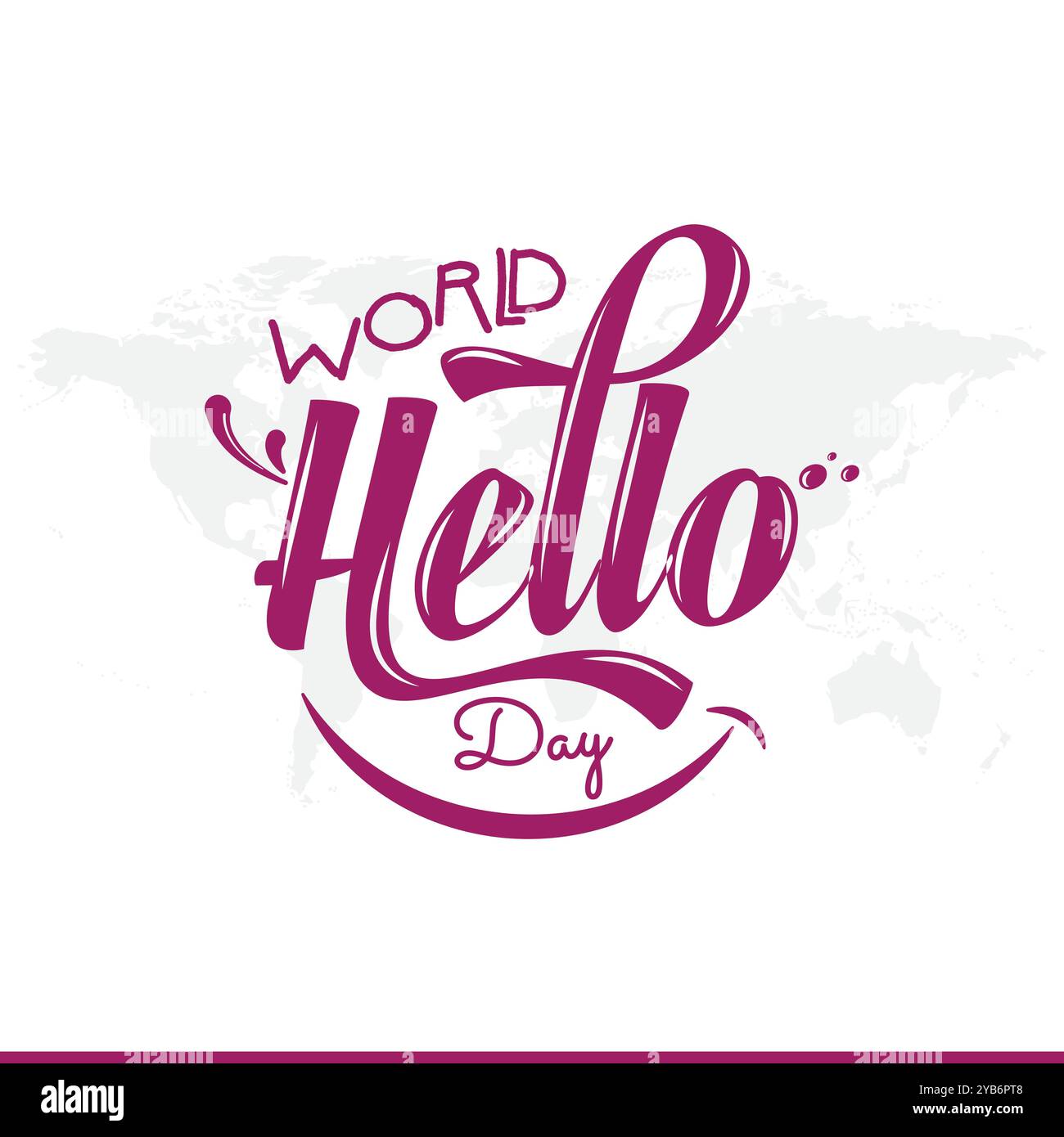 World Hello Day, World Hello Day Vector Illustration, Background ...