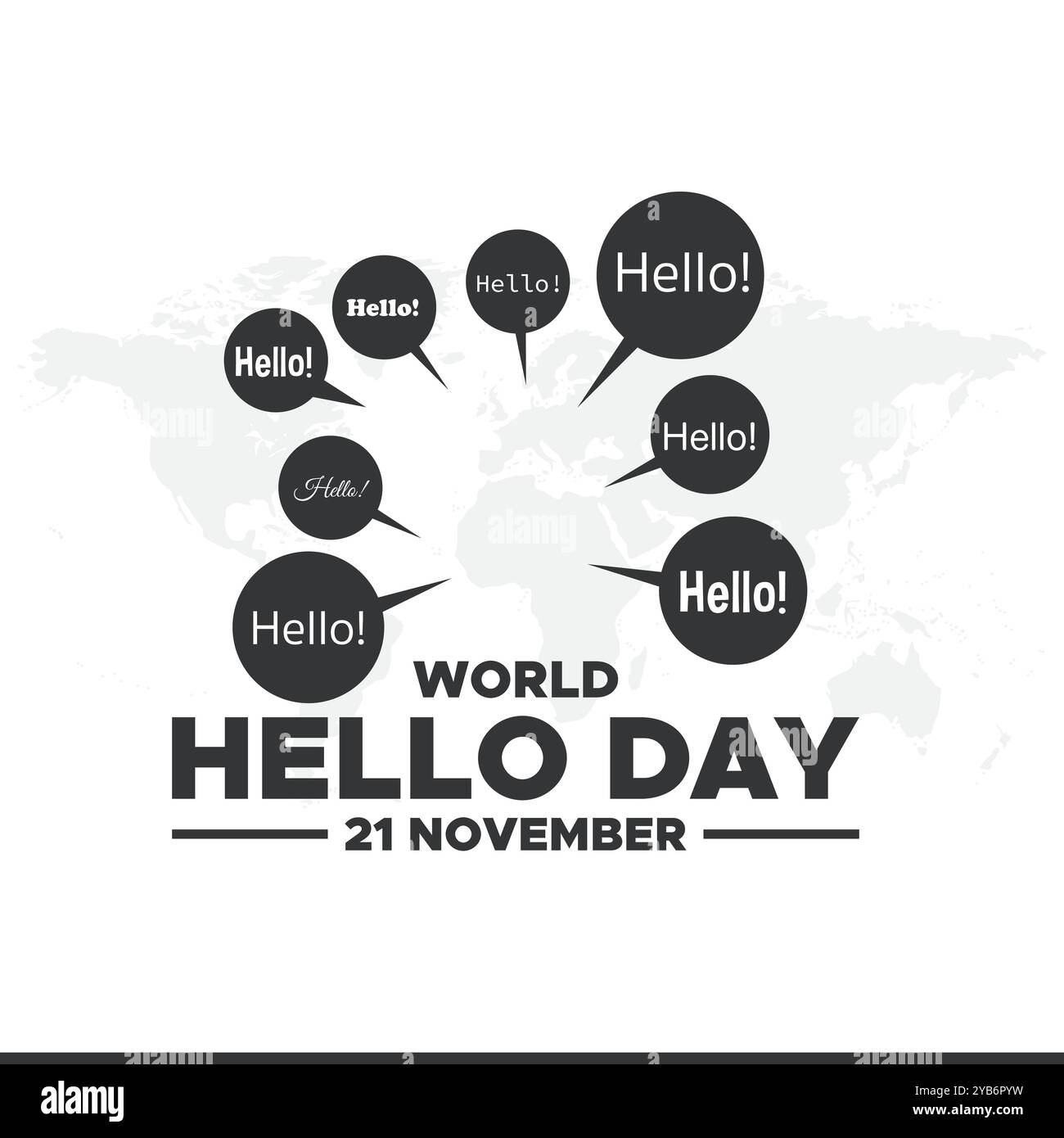 Hello november background design Black and White Stock Photos & Images ...