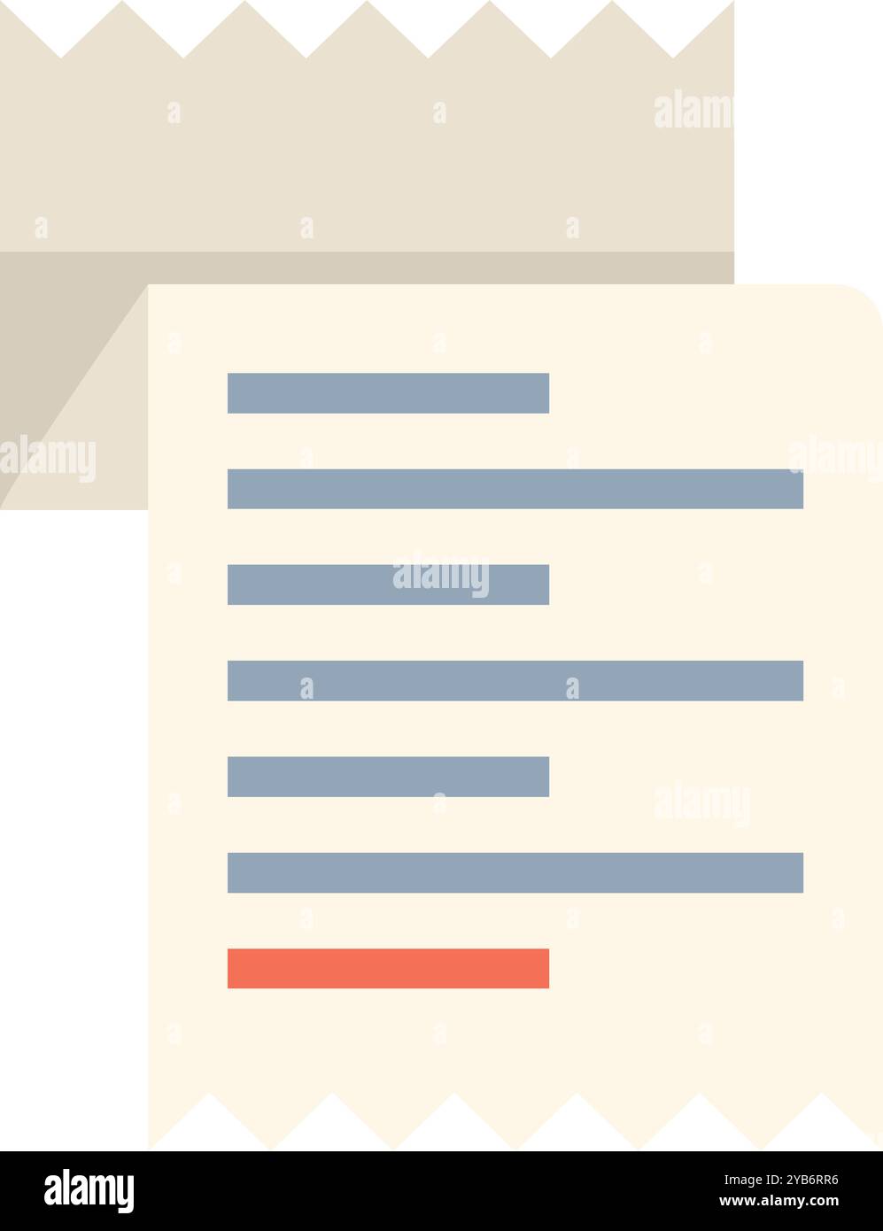 Paper receipt being printed out from a pos terminal with a serrated ...