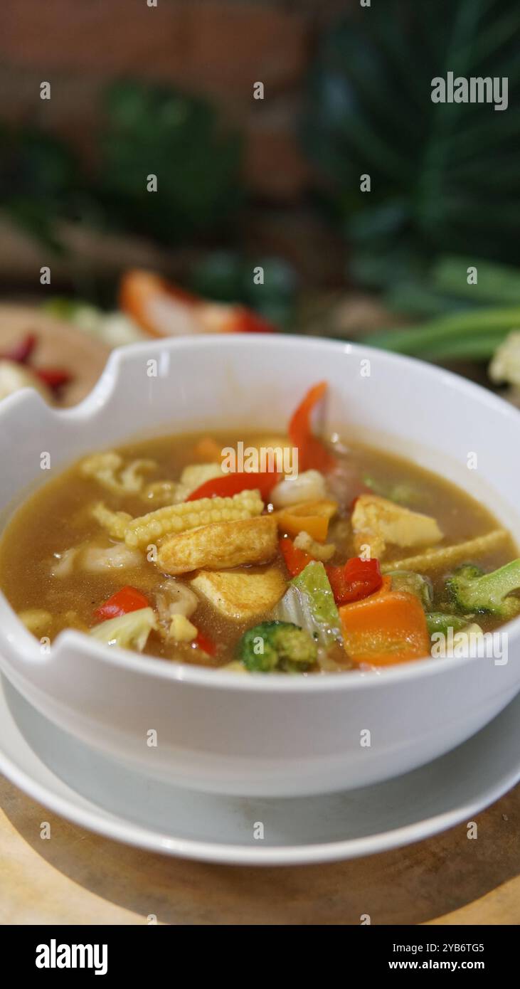 Nusantara gourmet cuisine expensive meals premium food Stock Photo - Alamy