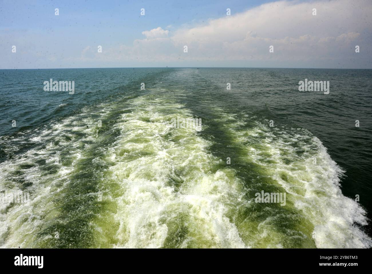 Water turbulence caused by a ship propeller in Lake Victoria - Uganda ...