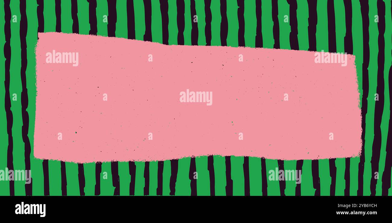 Rustic rectangle text box with grunge torn edges on a striped pattern ...