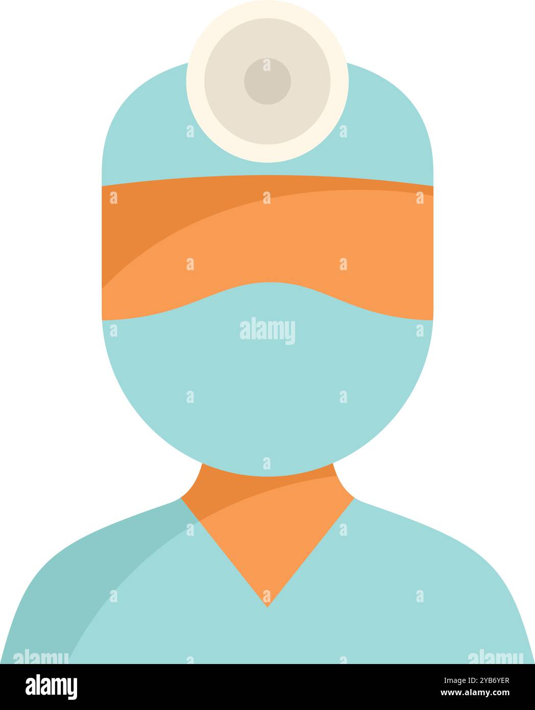 Simple and colorful vector illustration of a surgeon doctor wearing ...