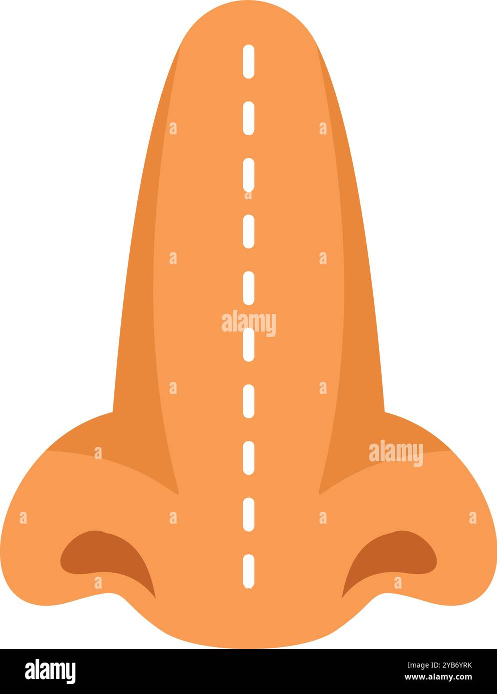 Surgeon planning nose job rhinoplasty with dotted line marking ...