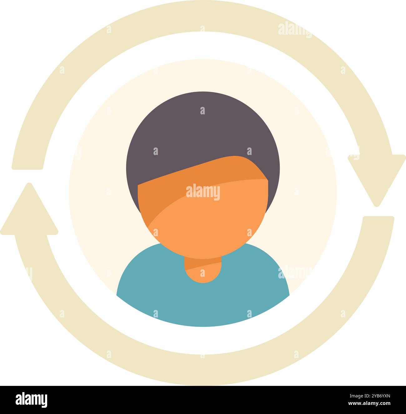 Circular economy is shown with arrows going in a circle around a person ...