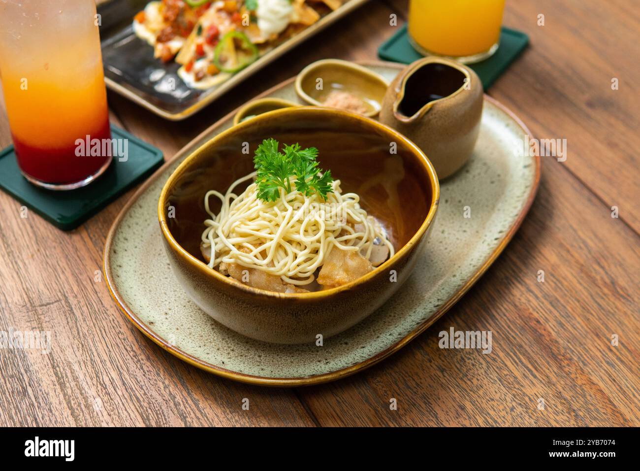 Nusantara gourmet cuisine expensive meals premium food Stock Photo - Alamy