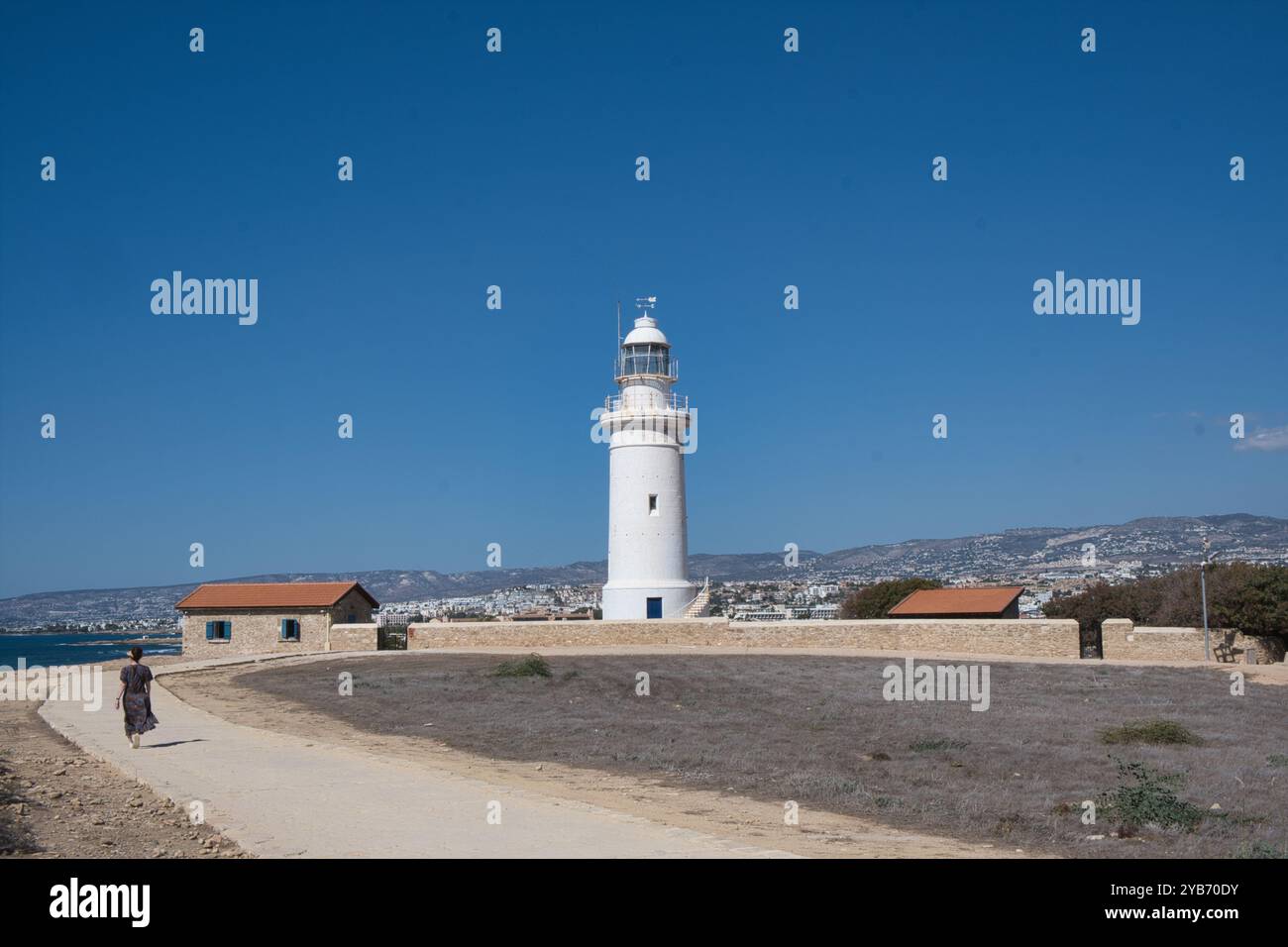 View of the Lighthouse at the Paphos Mosaics Museum in Paphos, Cyprus ...