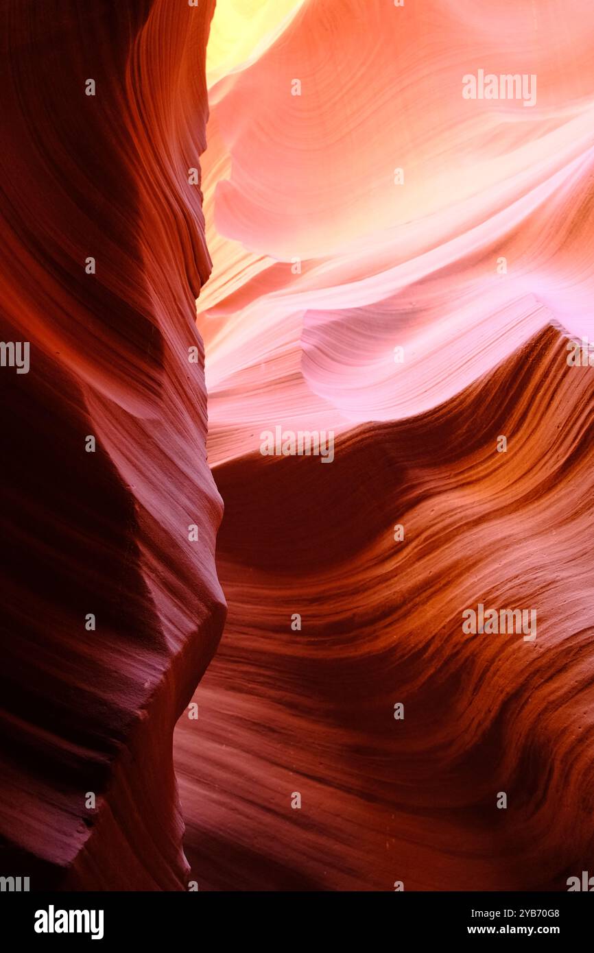 beautiful curves on rock in Lower Antelope Canyon, Arizona, USA Stock ...