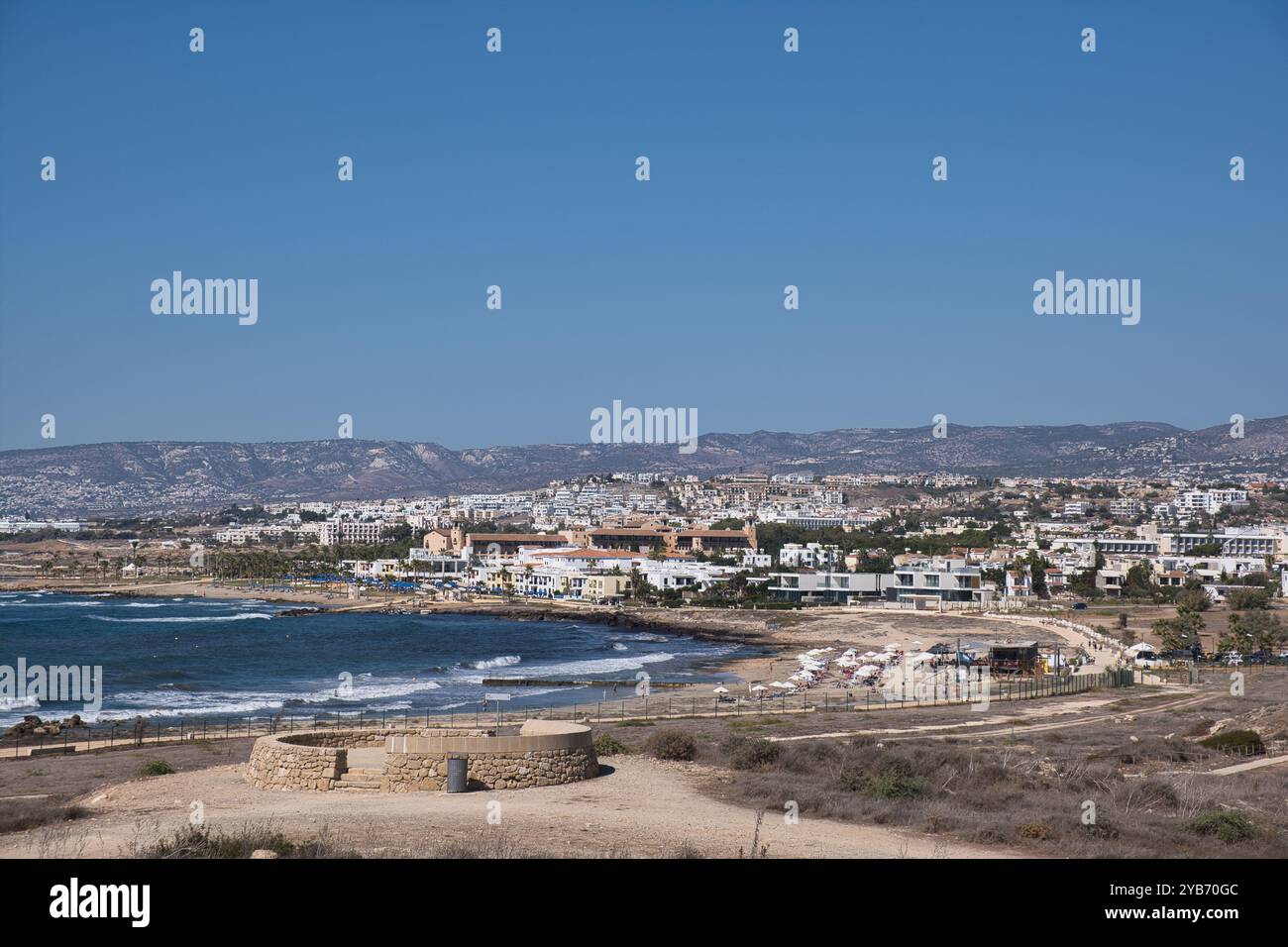 View of Paphos from the Paphos Lighthouse in Cyprus Stock Photo - Alamy
