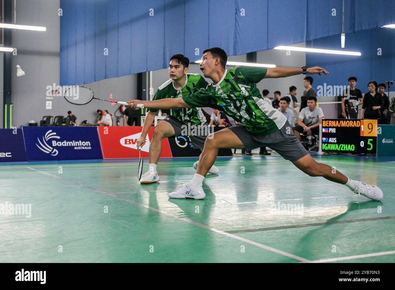 Alvin Morada (front) and Christian Bernardo (back) of Philippines seen ...