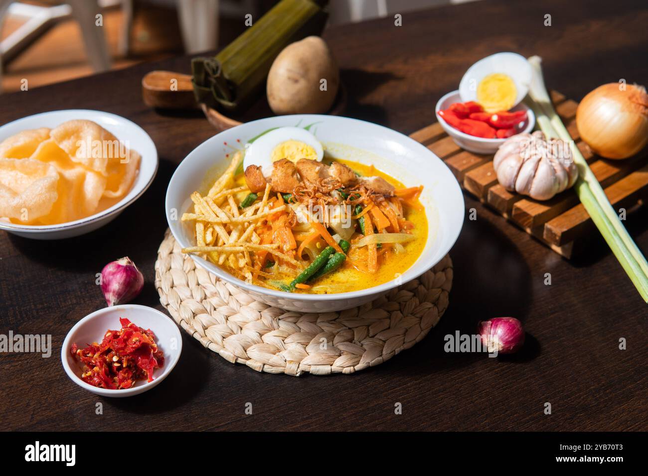 Nusantara gourmet cuisine expensive meals premium food Stock Photo - Alamy