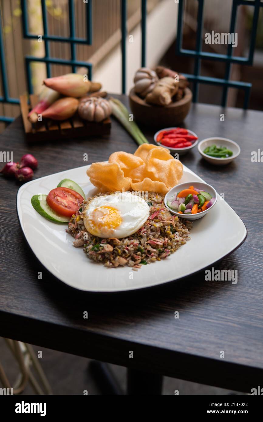 Nusantara gourmet cuisine expensive meals premium food Stock Photo - Alamy