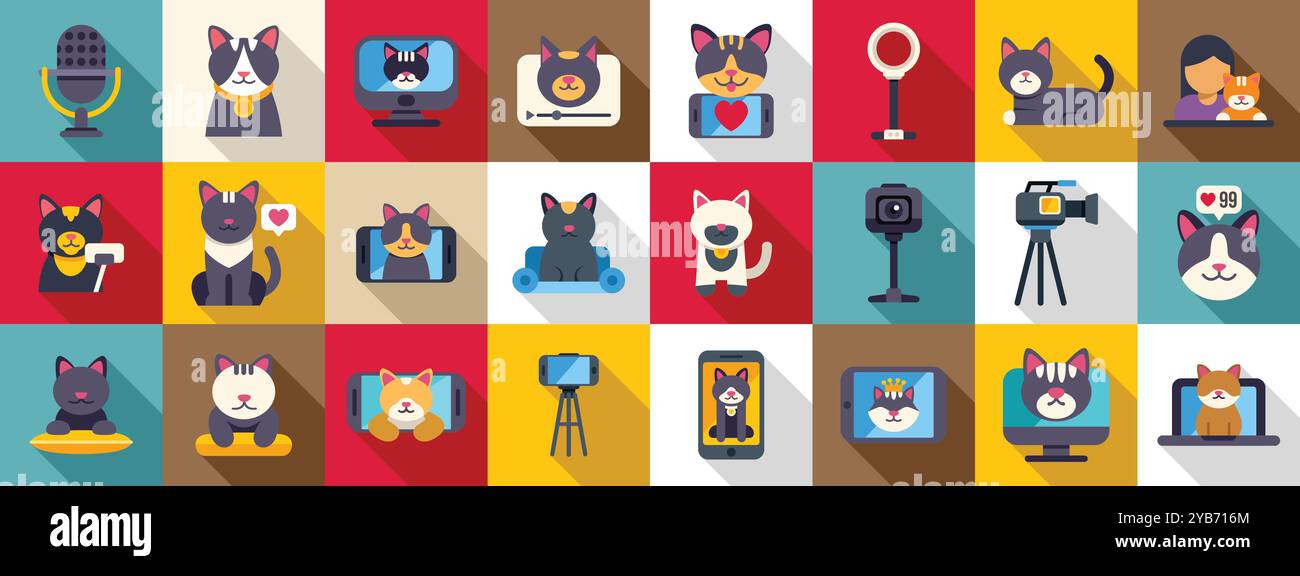 Cameras taking live video Stock Vector Images - Alamy