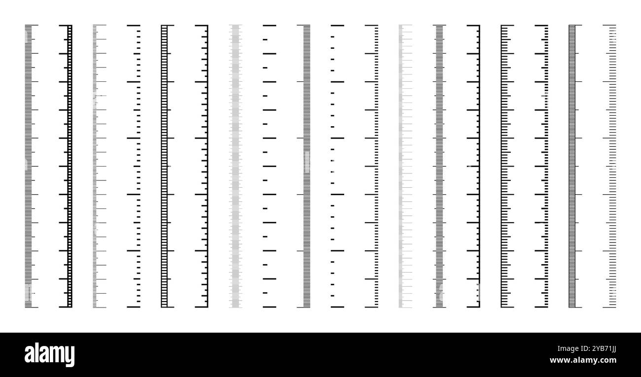Vertical measurement scales with divisions. Realistic scale for ...