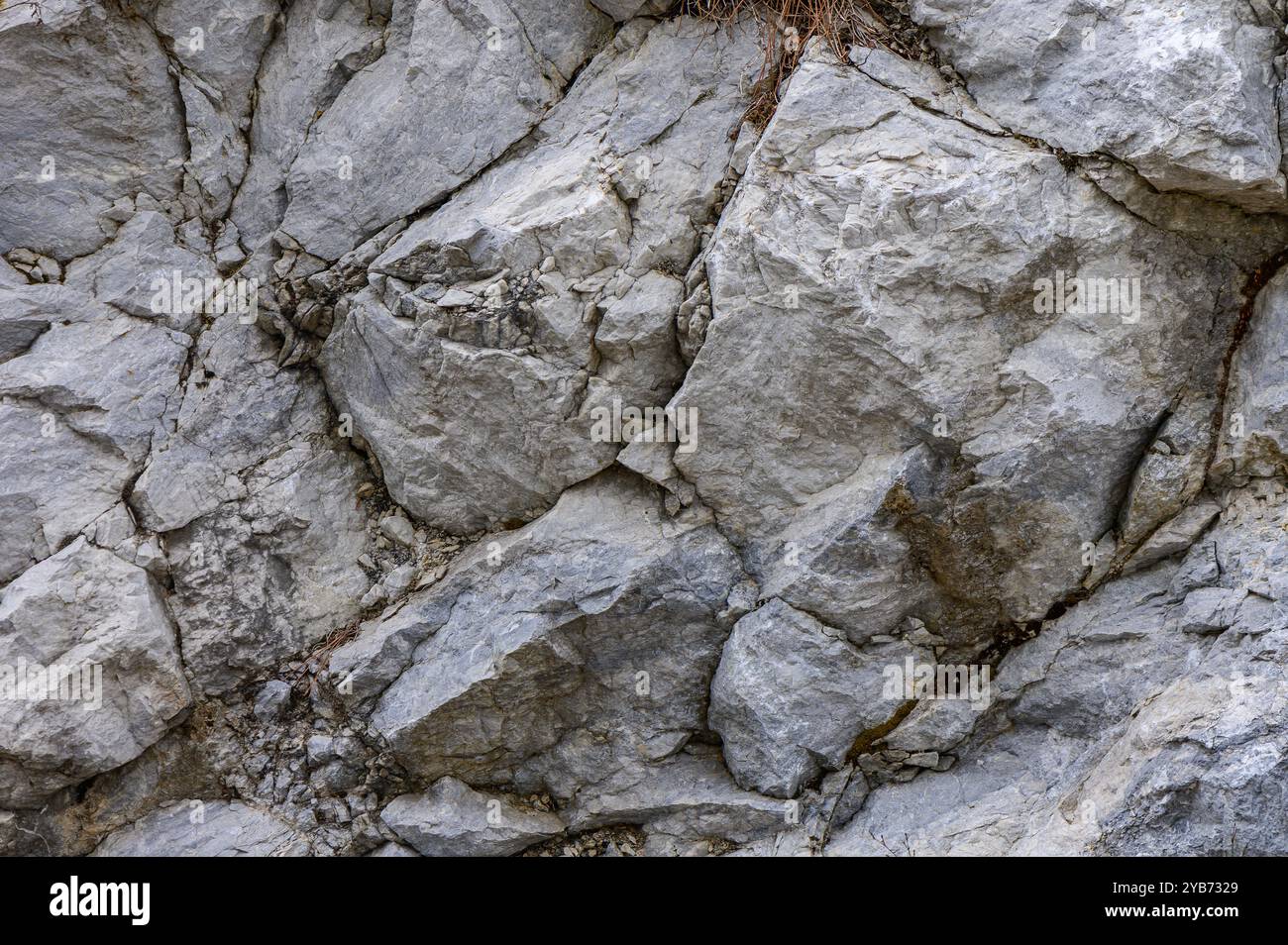 The image showcases a detailed view of rugged gray rock formations with ...