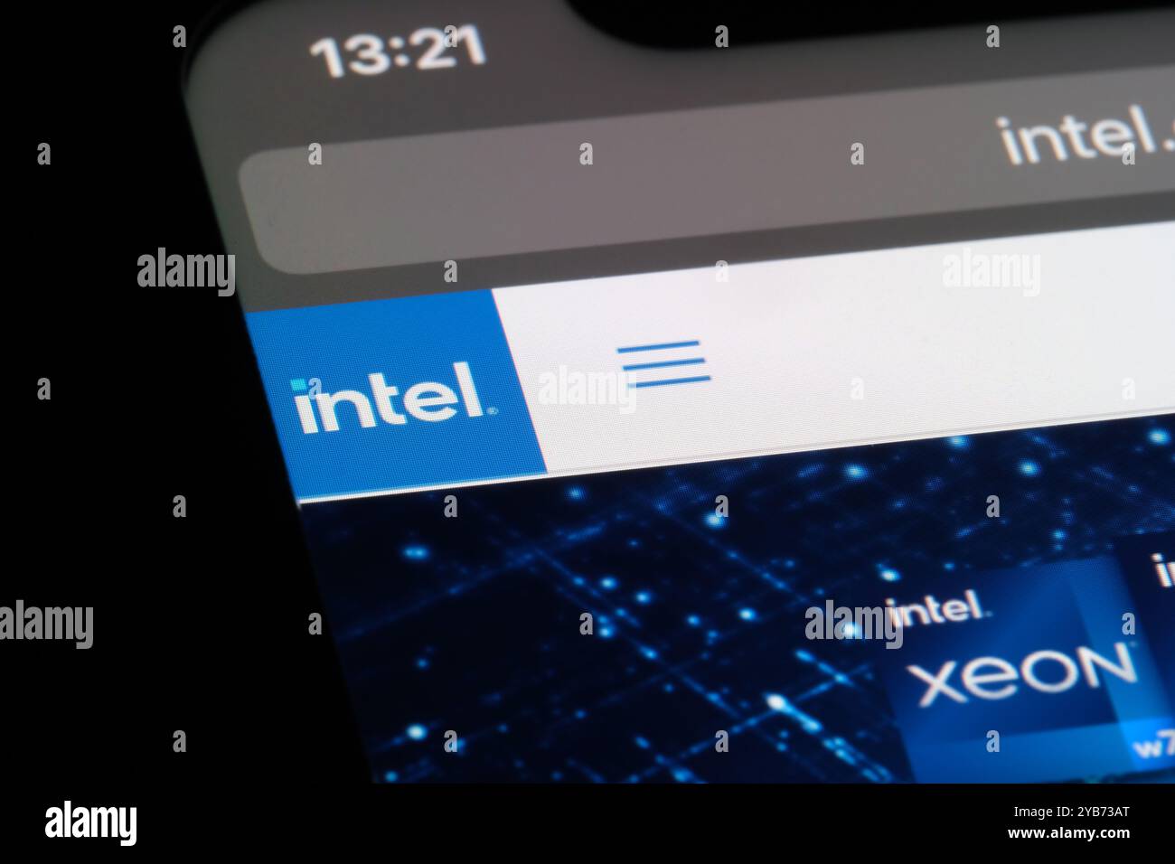 close up Intel Corporation brand logo on website on screen Stock Photo ...