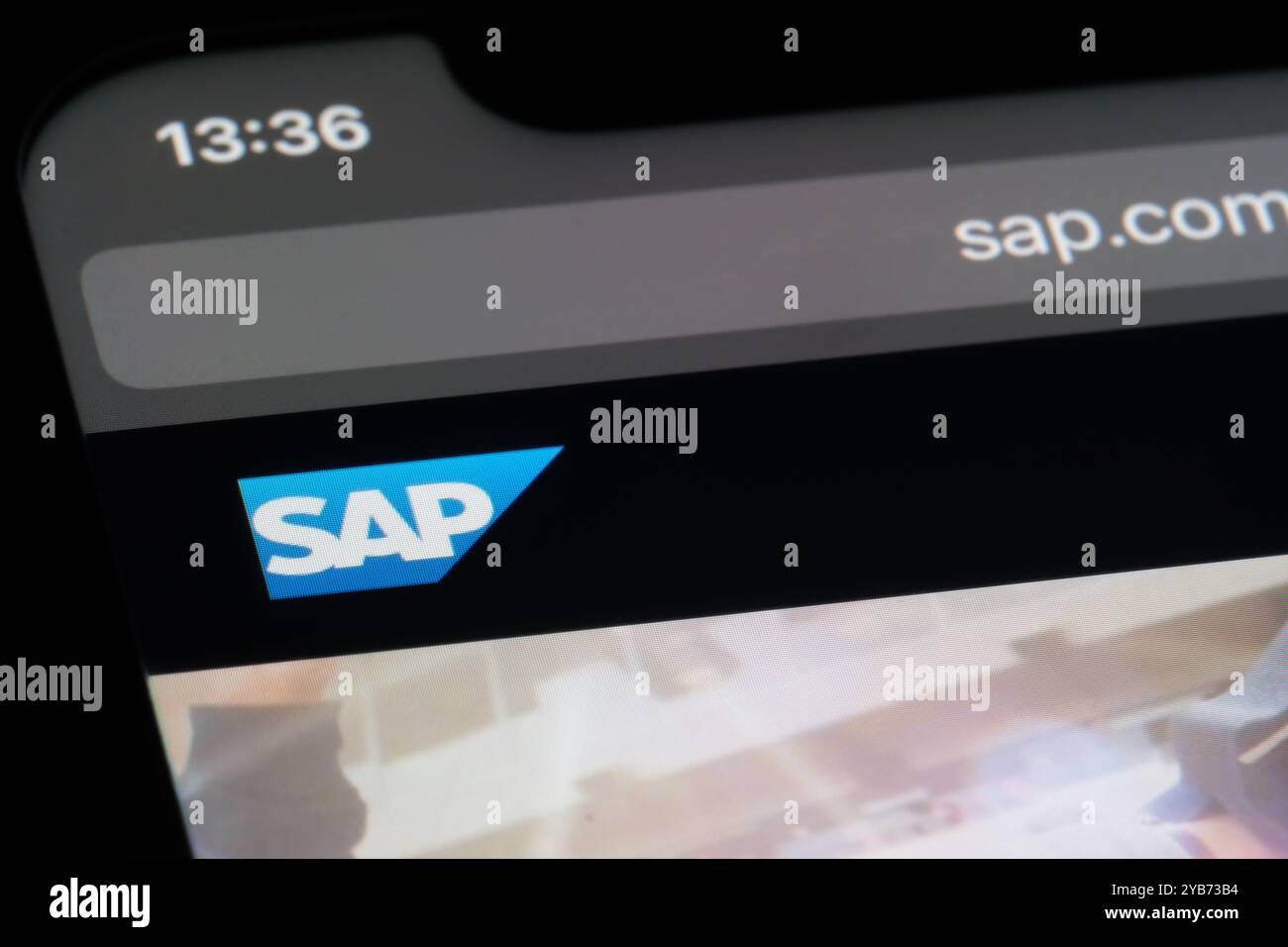 close up SAP SE company brand logo on website on screen Stock Photo - Alamy