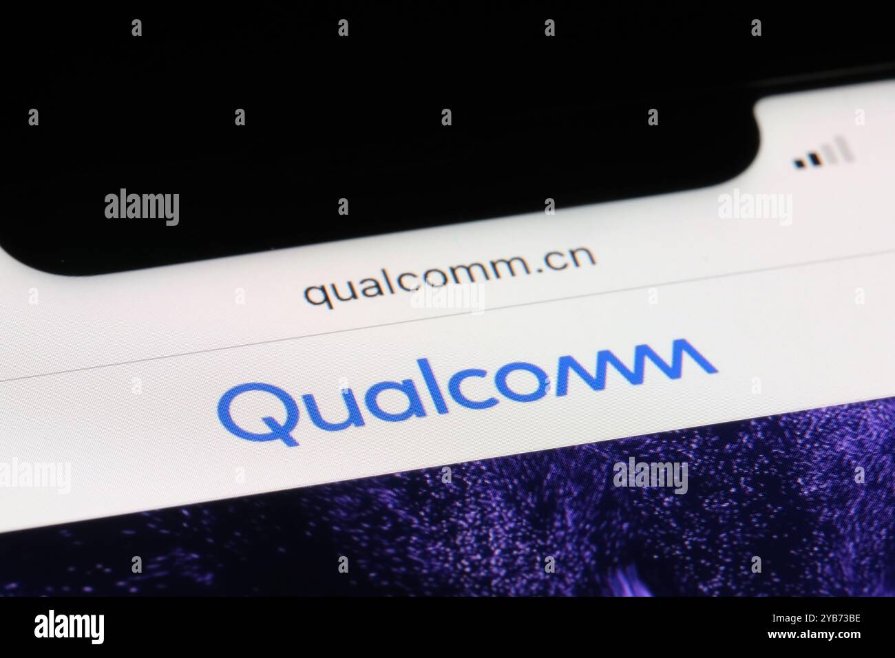 close up Qualcomm company brand logo on website on screen Stock Photo ...