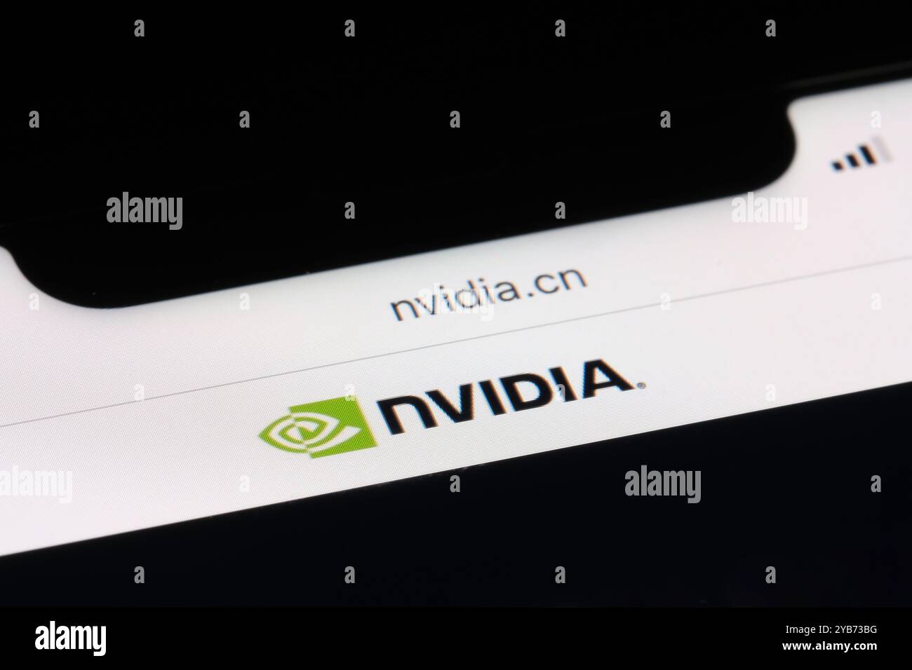 close up Nvidia Corporation brand logo on website on screen Stock Photo ...