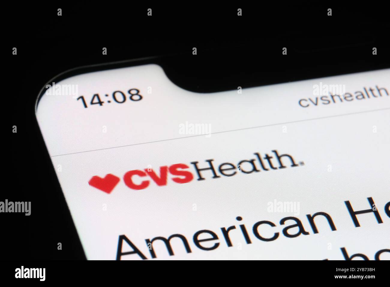 close up CVS Health Corporation brand logo on website on screen Stock ...