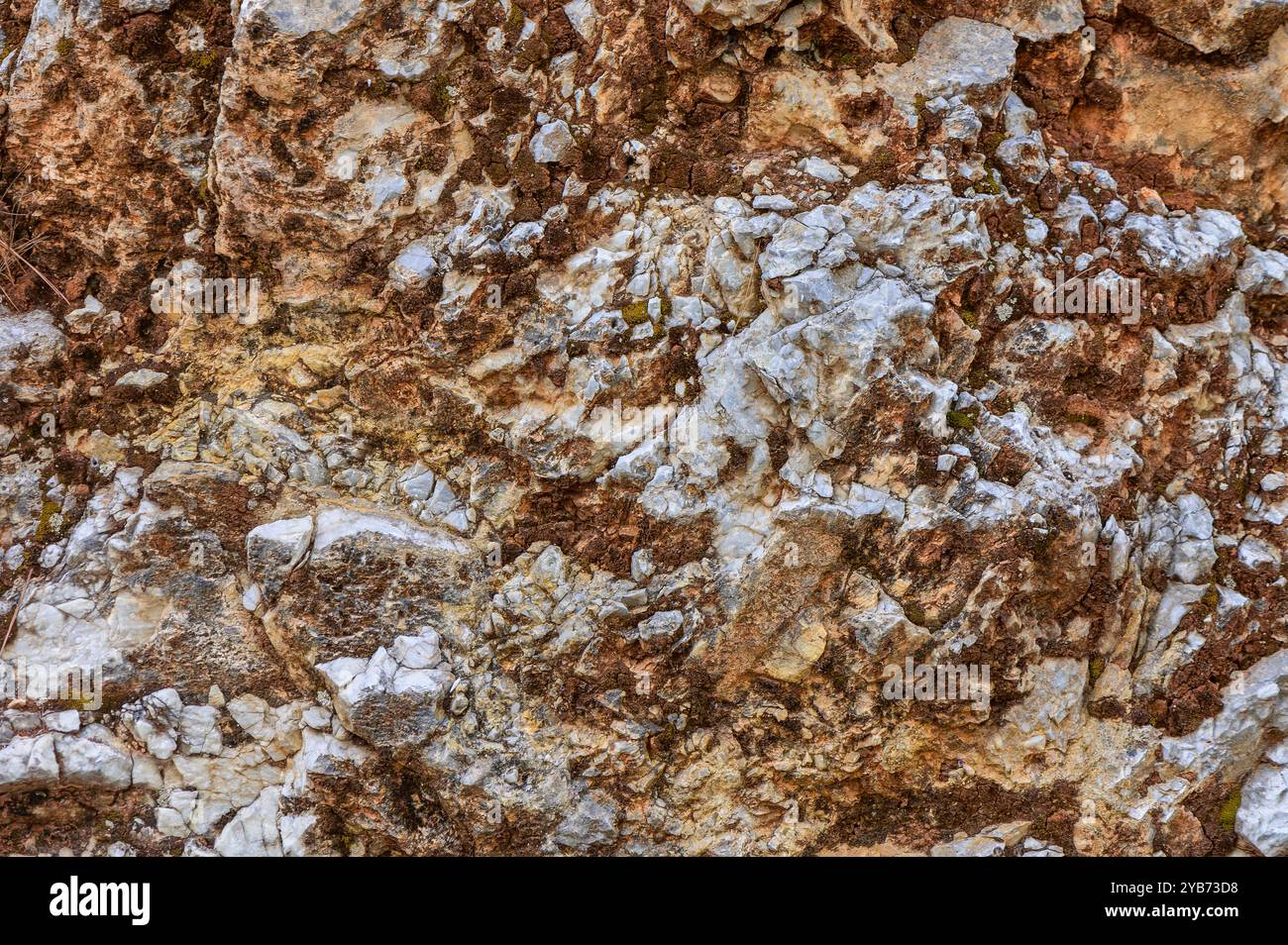The unique rock formations display a variety of textures and colors ...