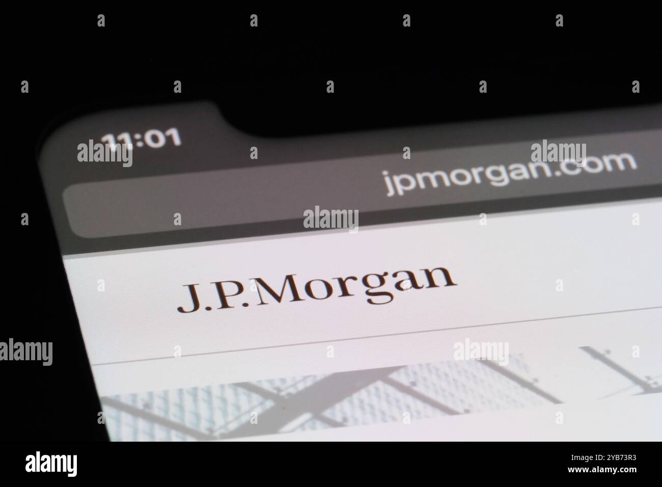 close up JPMorgan Chase company brand logo on official website Stock ...